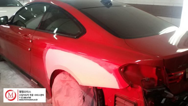 Bmw 420d 사고수리 휀다 찢어짐 복원수리 수입차 전문 서비스센터 엠엠모터스 Mm모터스