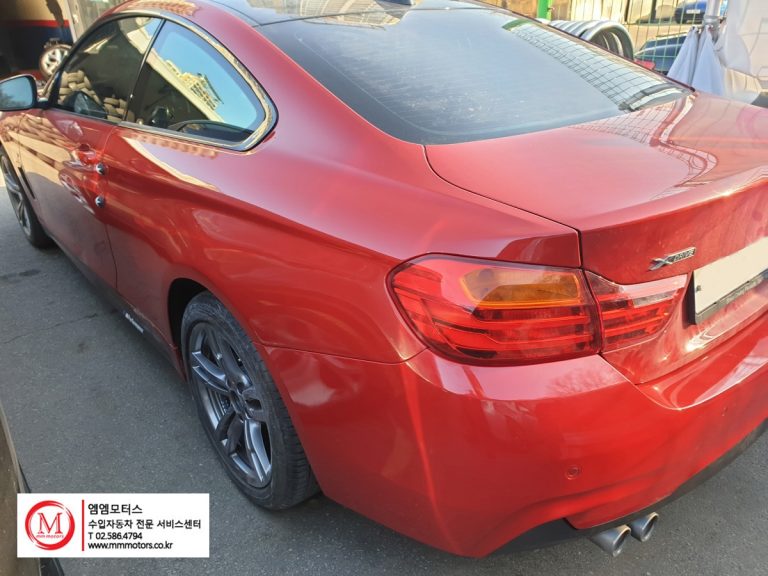 Bmw 420d 사고수리 휀다 찢어짐 복원수리 수입차 전문 서비스센터 엠엠모터스 Mm모터스