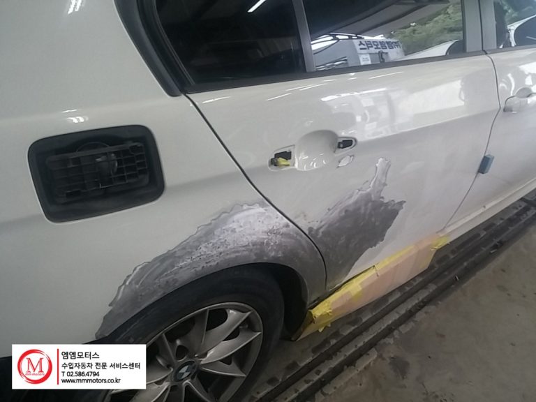 Bmw 320i E90 도어 휀다 판금도장 수입차 전문 서비스센터 엠엠모터스 Mm모터스